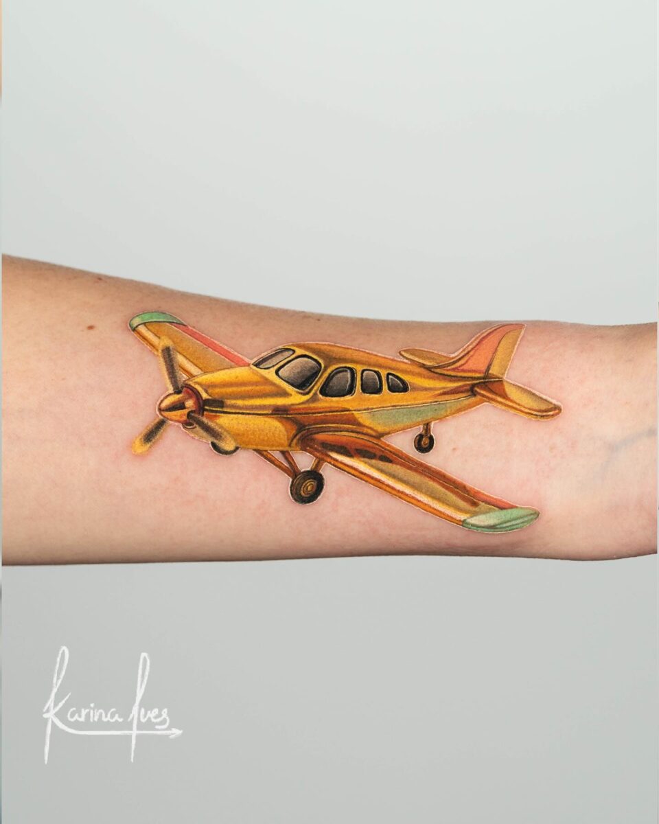 Airplane Tattoos: Symbols of Travel, Freedom, and New Horizons - Cleo Diva
