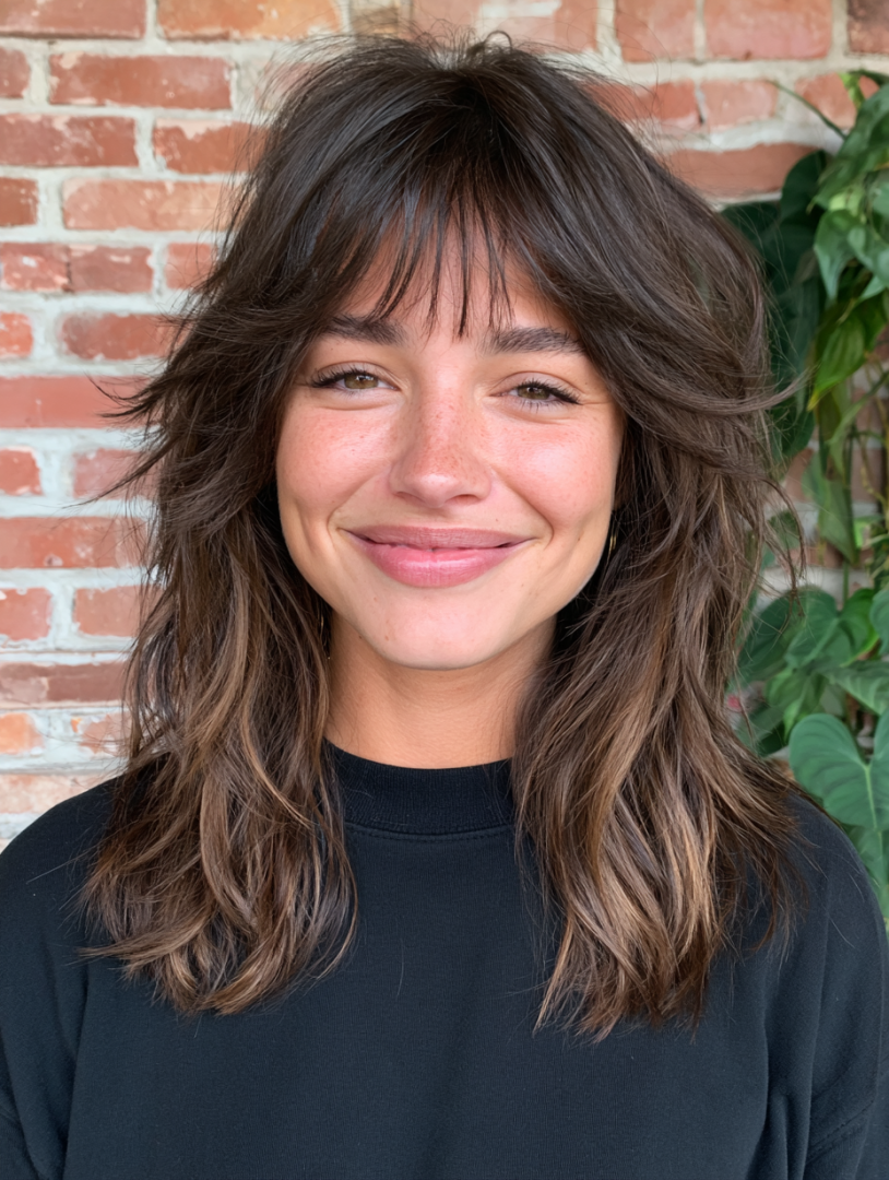 Layered Wolf Haircuts with Bold Texture and Free-Flowing Movement ...